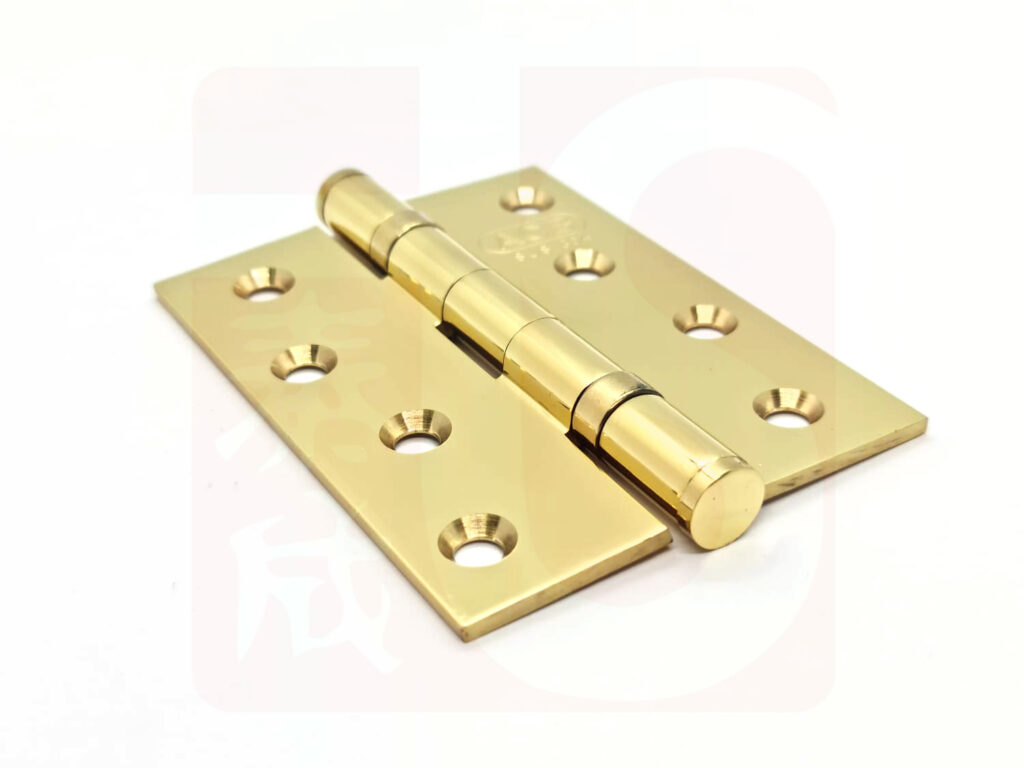 4″x3″x3mm Brass 2 Ball Bearing Butt Hinge - Thye Seng